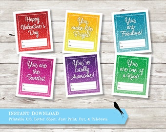 Glitter valentine | Etsy