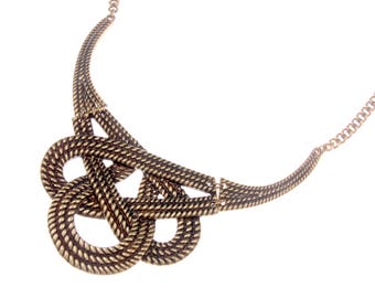 Celtic Knot Necklace in Antique Silver