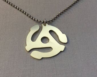 new ring 45 RPM sun Record Adapter CENTER silver 925 DJ elvis