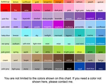 Color chart | Etsy