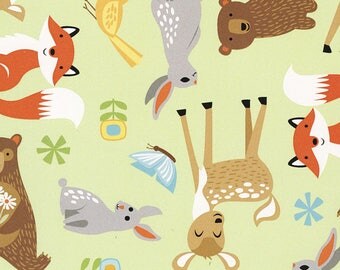 Woodland fabric | Etsy
