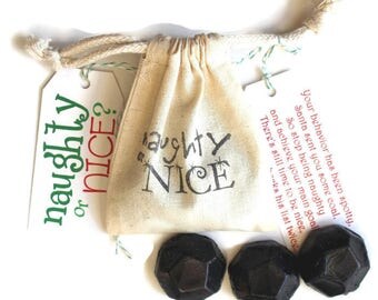 Coal Candles Naughty or Nice Christmas Coal Stocking Stuffer