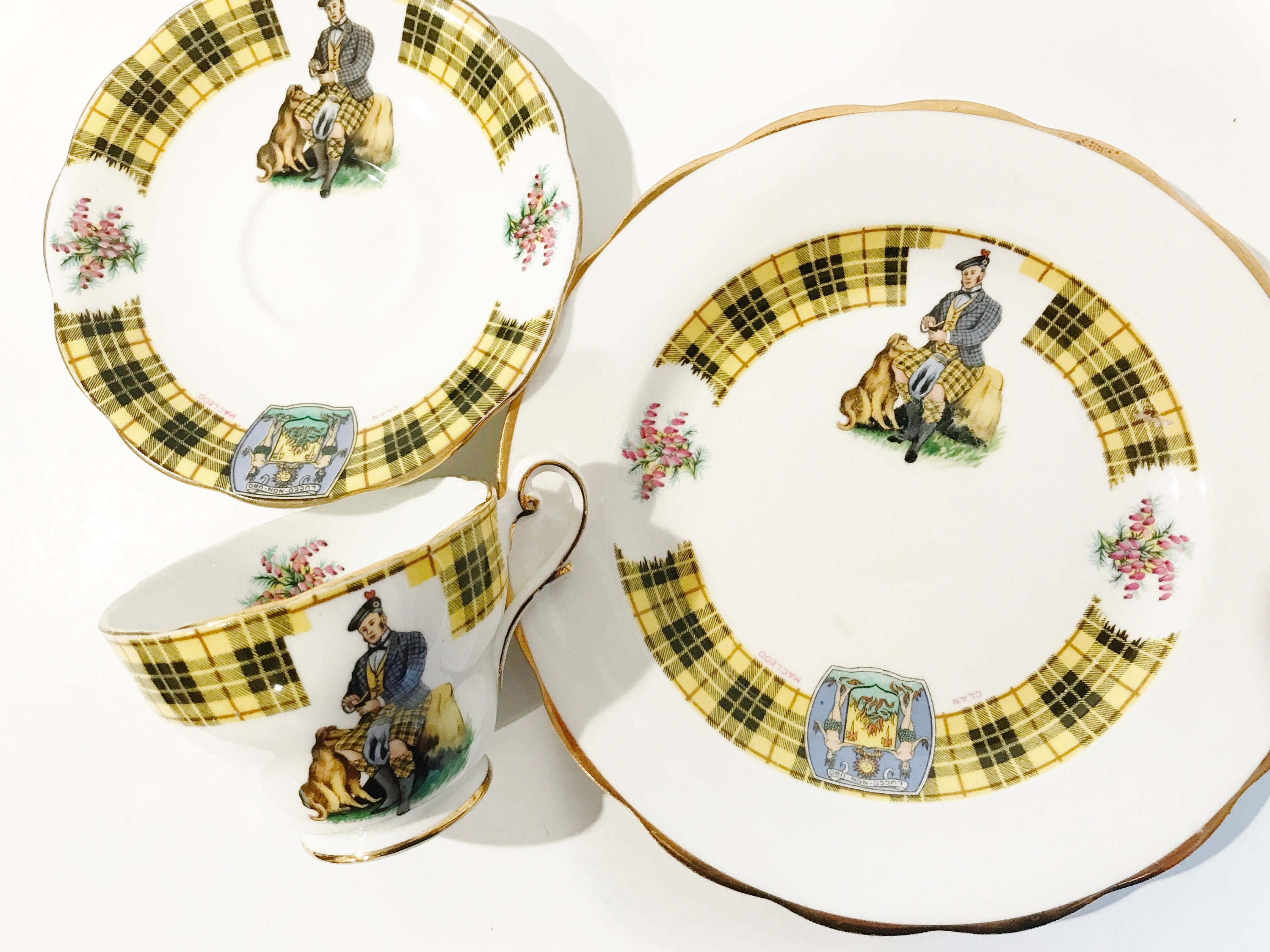 Scottish Tea Cup and Saucer, Scotland Tea Cups, Clan MacLeod Tartan Cup ...