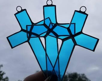 Stained glass cross | Etsy