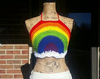 Rainbow halter | Etsy