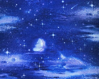 Night sky fabric | Etsy