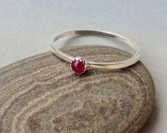 Bezel set ruby | Etsy