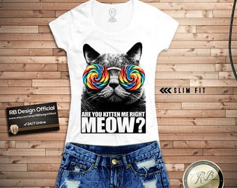 Funny cat shirt | Etsy