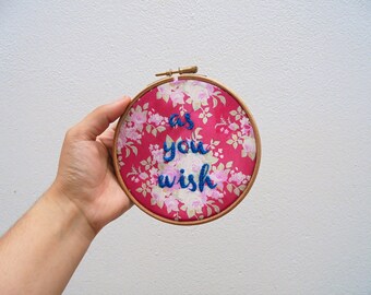 Embroidered quote | Etsy