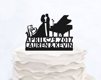 Piano cake topper | Etsy