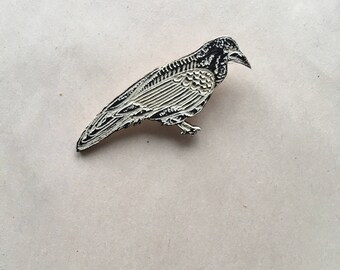 Raven brooch | Etsy