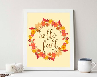 Fall printable art | Etsy