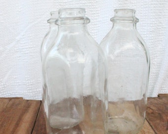 Vintage milk bottles | Etsy