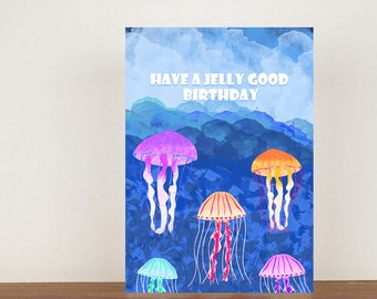 Jellyfish card | Etsy