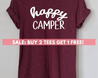 Happy camper shirt | Etsy