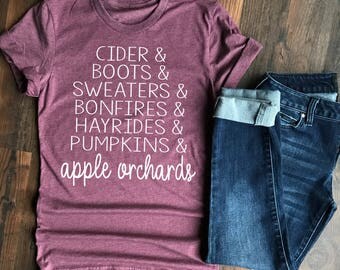 Fall t shirt | Etsy