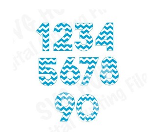 Chevron numbers svg | Etsy