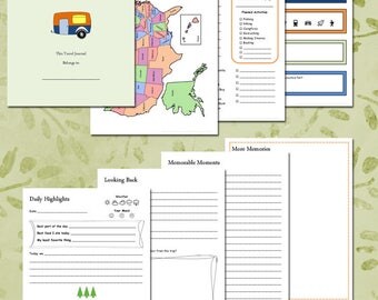 Campground Review / Camping Journal Worksheet Printable. For