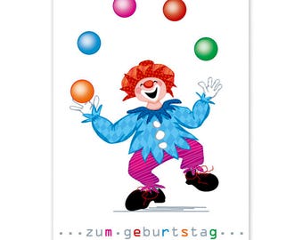 Bubbles the Test Card Clown Novelty Stuffed Toy Plushie Retro