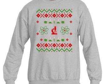 Ugly Christmas Lab Coat Science Themed Card