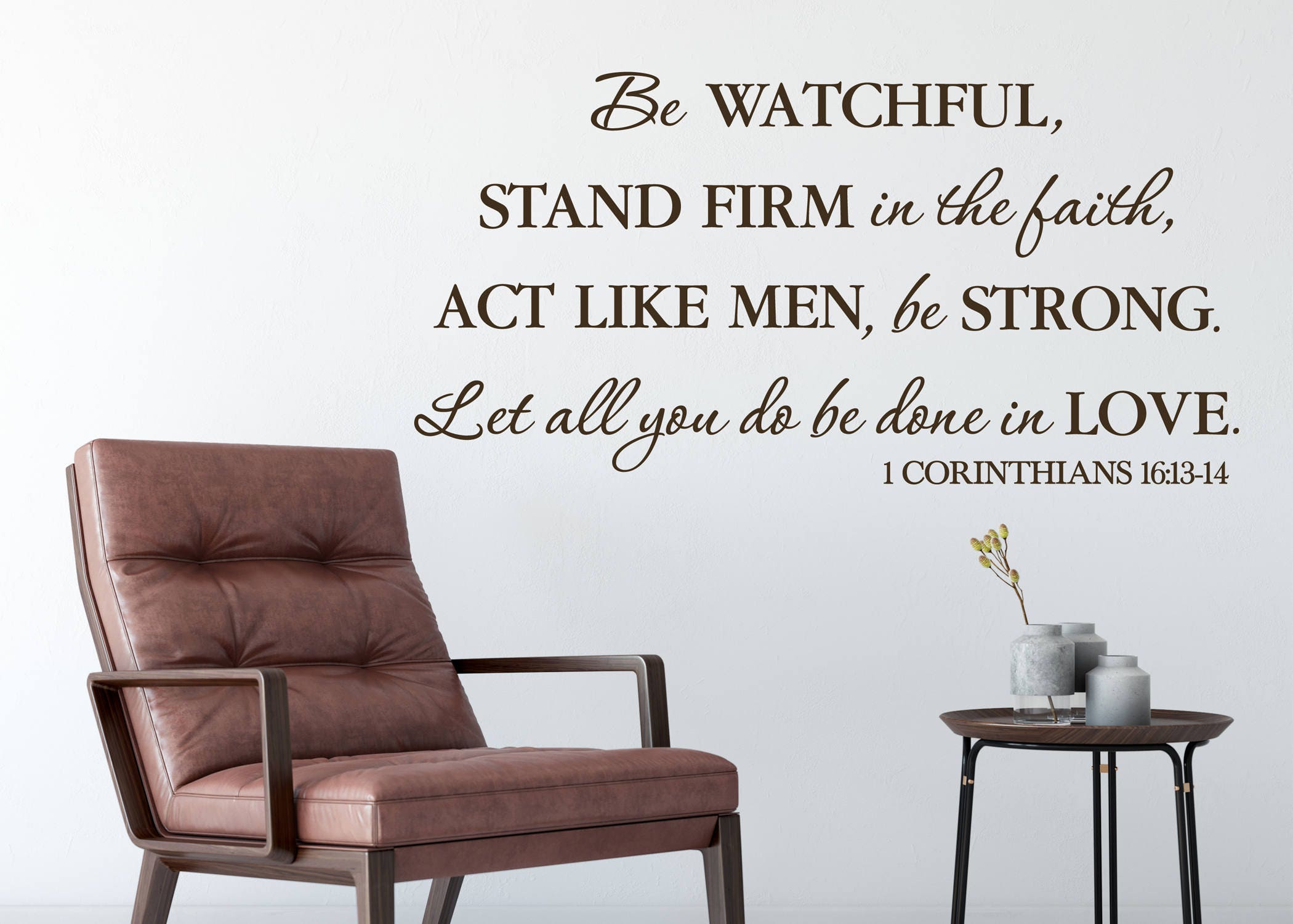 Be watchful stand firm in the faith act like men be strong Let