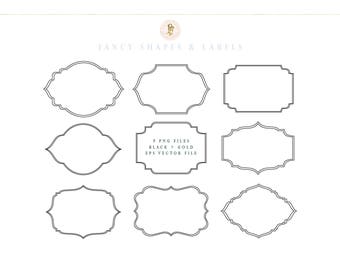 Fancy frame labels | Etsy