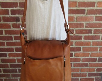 Cognac leather bag | Etsy