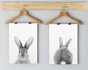 Rabbit print | Etsy