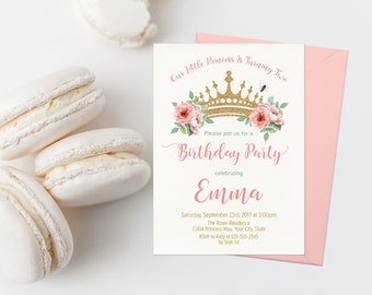 Princess Birthday Invitation DIY Princess Crown Birthday