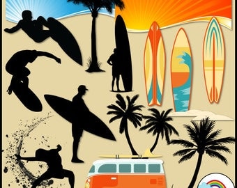 Summer Clipart Digital Shells Stones Starfish Sand