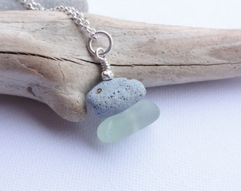 Sea stone necklace | Etsy