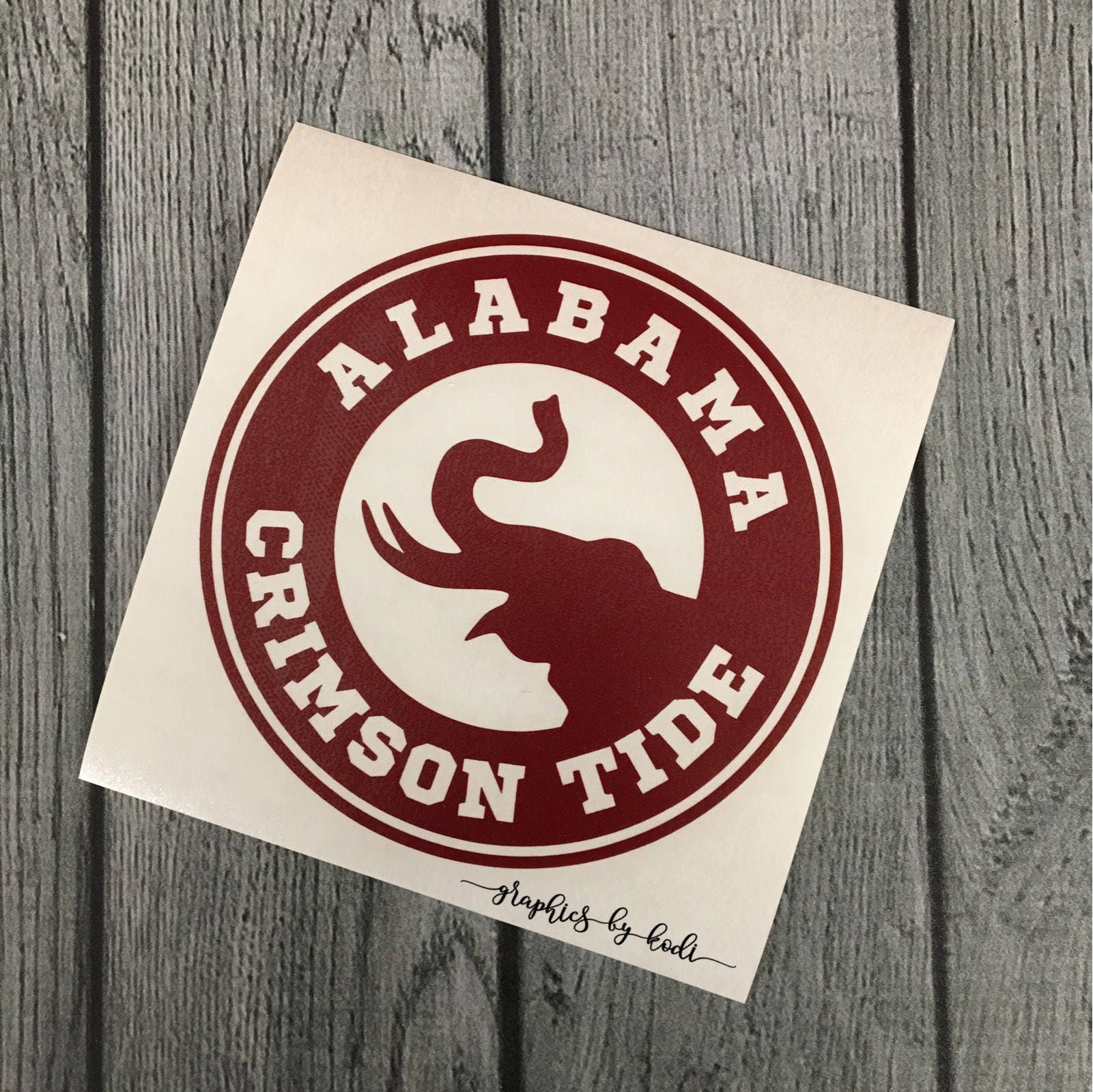 Alabama Crimson Tide Decal Crimson Tide Elephant