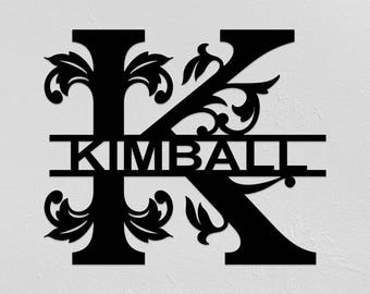 Metal monogram | Etsy