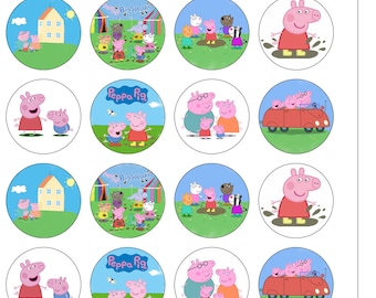 Peppa pig circles | Etsy