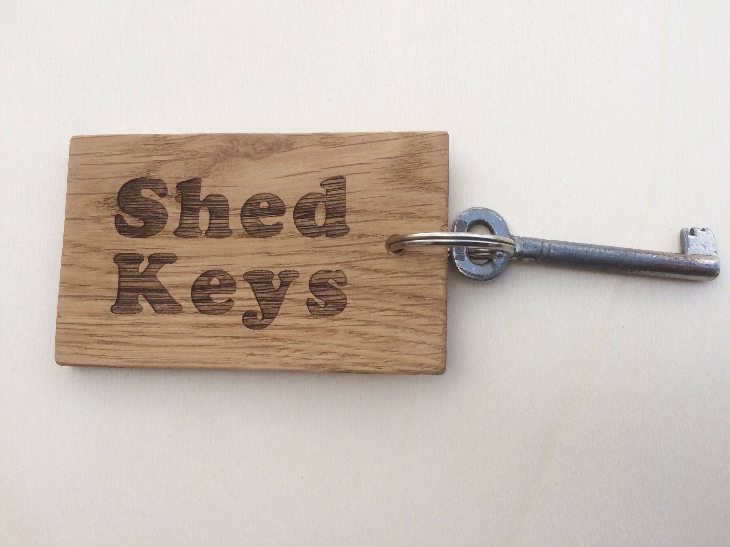Oversize Oak Key Fobs Shed Keys Personalised Key Fobs Patio