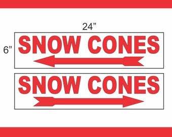 Snow cone sign | Etsy