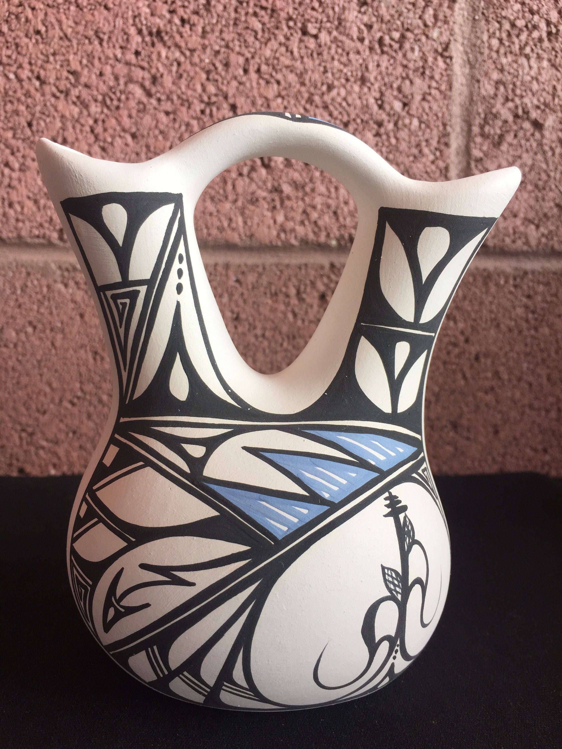 Handpainted Native American Wedding Vase