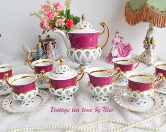 Porcelain tea pot | Etsy