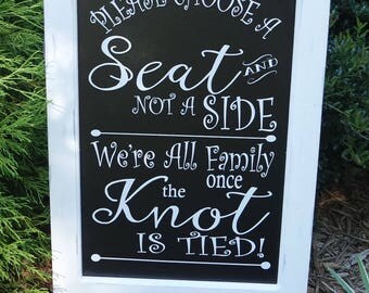 No seating plan sign | Etsy