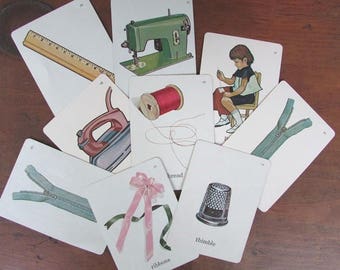 Vintage flash cards | Etsy