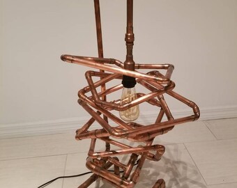 Copper pipe lamp | Etsy