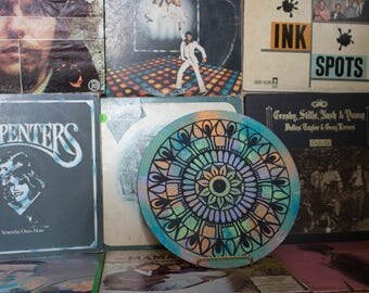 Painted vinyl record | Etsy