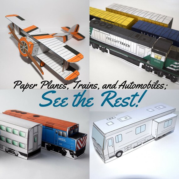 Make Your Own 3d Model Commuter Train, Craft Set Railroad Gift Party ...
