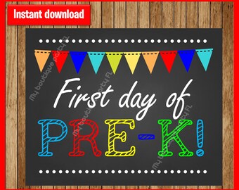 First day of pre k | Etsy