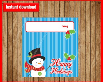 Snowman bag topper | Etsy