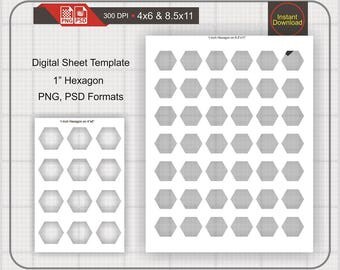 Hexagon template | Etsy