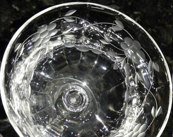 Crystal stemware | Etsy