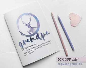 Fathers Day Card for Grandpa Grandfather Owl and Owlette