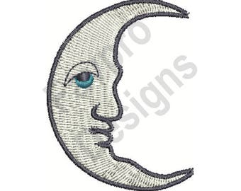 Moon embroidery | Etsy