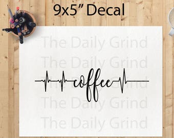 Coffee cup decal | Etsy